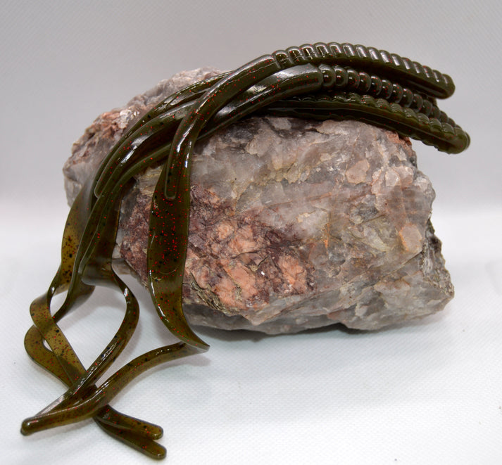 Vortex Worm - Red Melon – Flat Water Customs